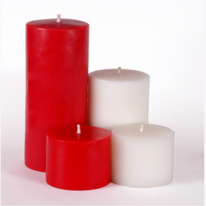 Two Tone Pillar Candles (Pink and Yellow) - Arise candles