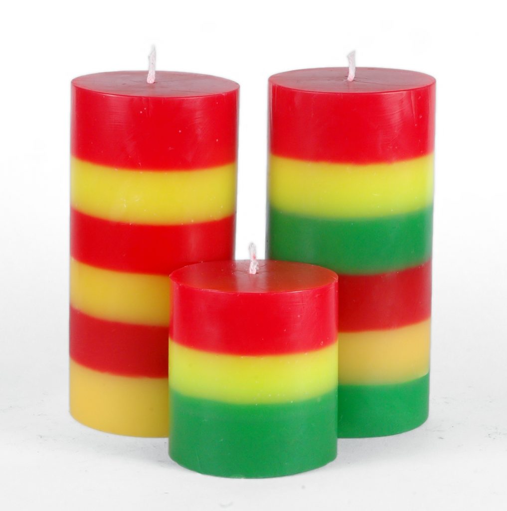 Two Tone Pillar Candles (Pink and Yellow) - Arise candles